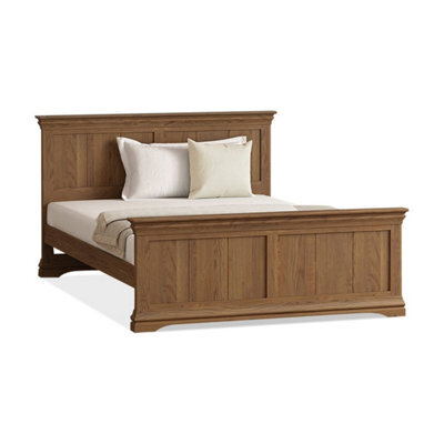 Furniture 48 Hulbury Rustic Solid Oak King Size Bed by B&Q | ufurnish.com