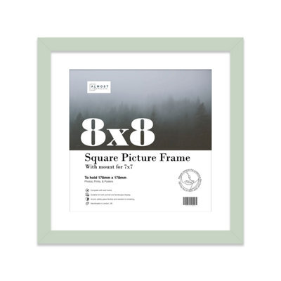 "8X8"" Mint Green Picture Frame - 8X8"" Square Frame With 7X7"" Mount ...