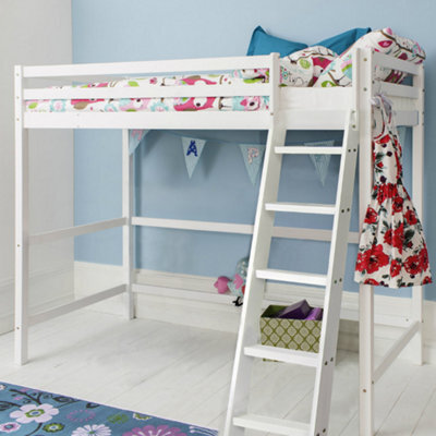 Nöa & Nani Noa & Nani High Sleeper Kids Solid Wood Cabin Bed In Classic White Texas by B&Q ...