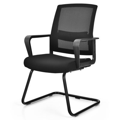 Costway Home Office Guest Chair Modern Mid Mesh Back Computer Chair W ...