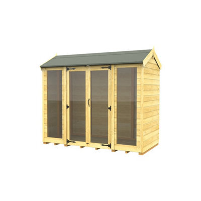 Diy Sheds 4X8 Apex Summer House (Full Height Window) by B&Q | ufurnish.com
