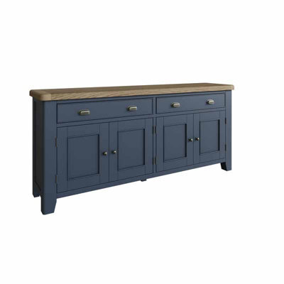 Buttercup Farm 4 Door Sideboard - Pine/mdf - L200 X W45 X H90 Cm - Blue ...