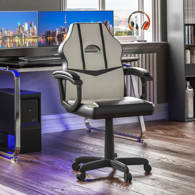 Lassic Vida Designs Comet White & Black Racing Gaming Chair Ukfr High ...