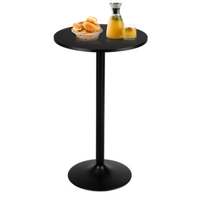 Costway Round Top Pub And Bar Table Standing Bistro Table Circular W ...