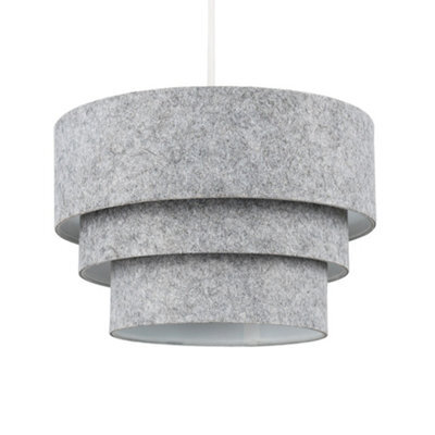 Valuelights Aztec 3 Tier Grey Felt Ceiling Light Shade (D)30Cm by B&Q ...