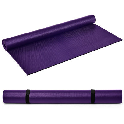 Costway Home Yoga Mat 8mm Thick Tear-Resistant Padded Exercise Mat W ...
