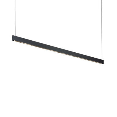 Ideal Lux Steel Wide Led Bar Pendant Ceiling Light Black 3000K by B&Q ...