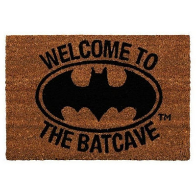 DC comics Batman Welcome To The Batcave Door Mat Brown (40Cm X 60Cm) by ...
