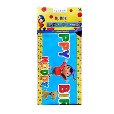 Noddy Happy Birthday Banner Multicoloured (One Size) by B&Q | ufurnish.com