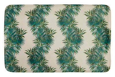 Premier Housewares Interiors By Premier Palm Leaf Bath Mat, Non Slip ...