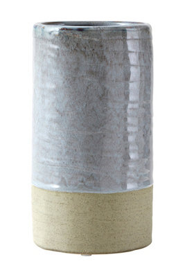Orsina Portable Small Grey Vase, Versatile Flower Vase, Glazed Finish ...
