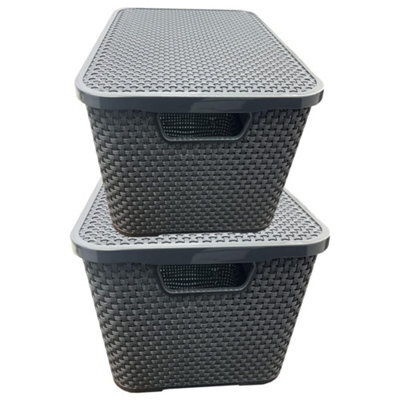 Storm Trading Group 2 X Nature Inspired Grey Home & Office Rattan ...