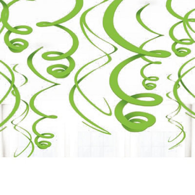 Amscan Swirl Plastic Party Decorations Green (One Size) by B&Q ...