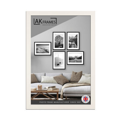 AK Frames Sleek 40X30Cm White Thin Modern Picture Frame - Slim And ...