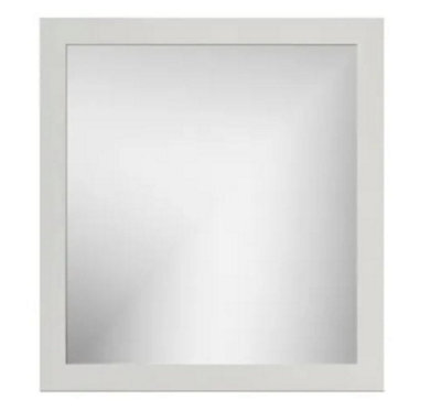 Wall Mirror Rectangle Light Grey Frame 65X60 Cm by B&Q | ufurnish.com