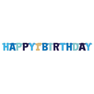 Amscan Cardstock Letter 1St Birthday Banner Blue (One Size) by B&Q ...