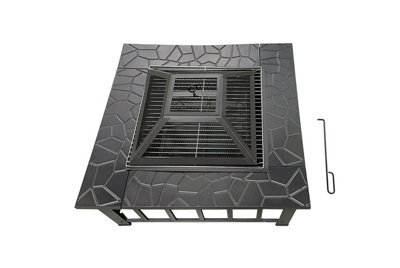Bbq 3-In-1 Large Square Fire Pit by B&Q | ufurnish.com