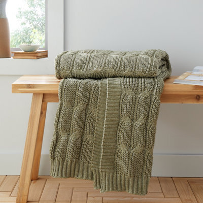 Catherine Lansfield Chunky Marl Knit Cosy 130X170 Cm Blanket Throw ...