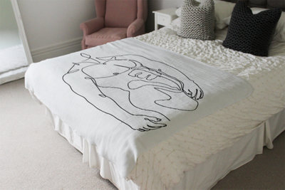 Andrew Lee Line Art Of Male Body (Blanket) / Default Title by B&Q ...