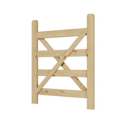 Garden Sanctuary Spruce Wood Garden Gate Corossover Slat Design With 8 ...