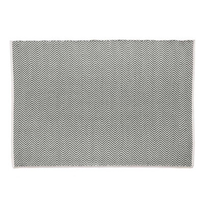 Hug Rug Woven Herringbone Rug Warm Grey 80X150Cm Rug by B&Q | ufurnish.com