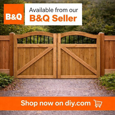 MD Carpentry Workshop LTD Wooden Swan Neck Driveway Gates 4 Foot Metal ...
