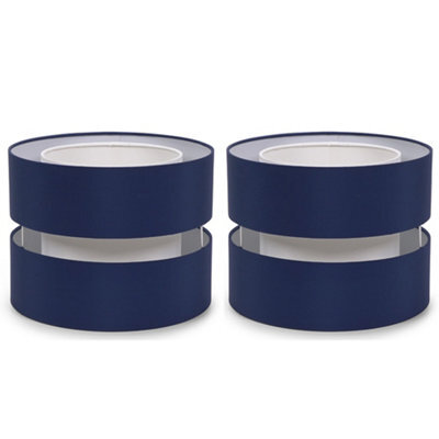 Valuelights Sophia Pair Of Small Navy 2 Tier Ceiling Light Shades And ...