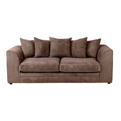 SquareBoxx Lennox Chocolate Sofa Set 3 Seater by B&Q | ufurnish.com