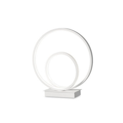 Ideal Lux Oz Led Decorative Swirl Integrated Led Table Lamp White ...