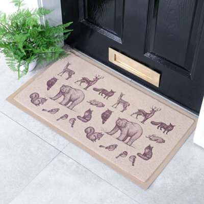 Native Natural Vintage Bear Indoor & Outdoor Doormat - 70X40Cm by B&Q ...