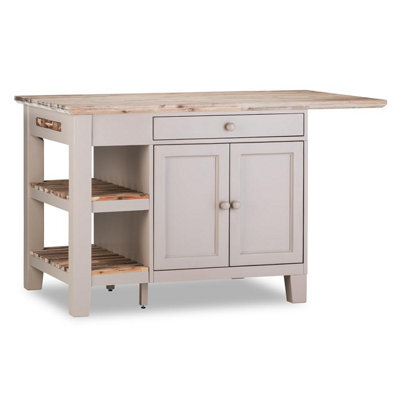 Statement Furniture Florence Truffle Kitchen Island With Cupboard And ...