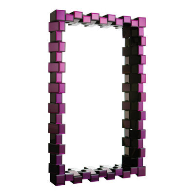 Orsina Purple Mirrored Box Frame Mirror by B&Q | uFurnish.com