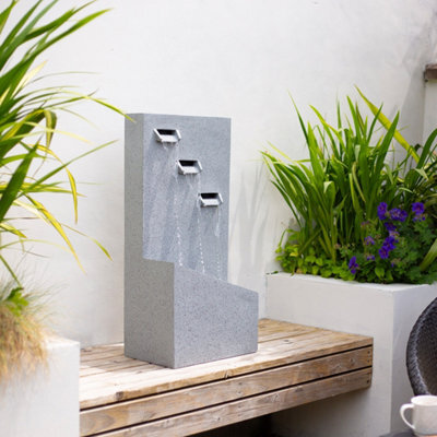 Easy Fountain Trinity Falls Water Feature Incl Leds - L 25 Cm X W 39 Cm ...