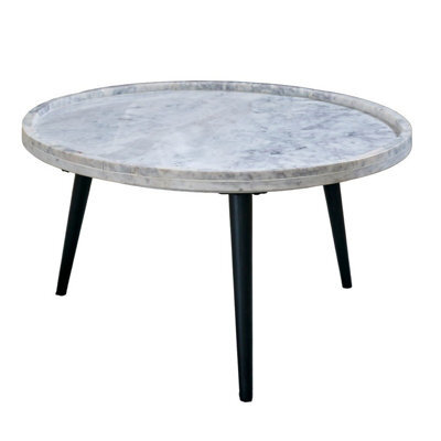 Buttercup Farm Opal Coffee Table With Marble Top And Metal Legs - - L70 ...