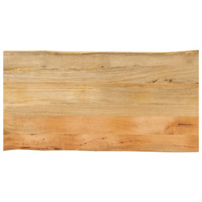 Berkfield Table Top 100X60X3.8 Cm Live Edge Solid Wood Mango by B&Q ...