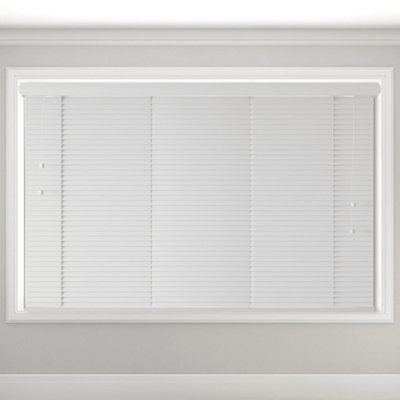 Caecus Blinds Real Wood Venetian Blind White, 180Cm Width X 200Cm Drop ...