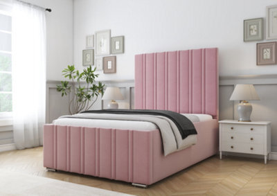 Comfort Beds Paris Blush Plush Bed Frame by B&Q | ufurnish.com