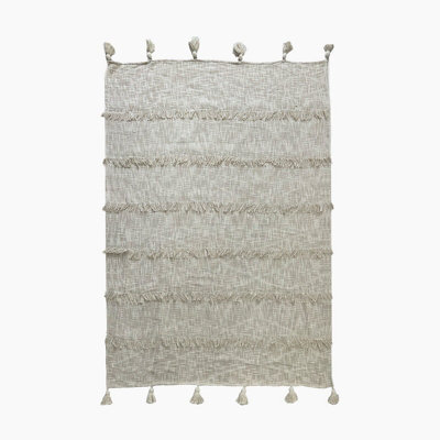 Buttercup Farm Coco Woven Throw - Cotton - L130 X W170 X H1 Cm - Off ...
