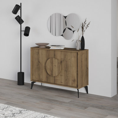 Decortie Modern Gora Sideboard With Non-Frame Mirror Set Console 110(W ...