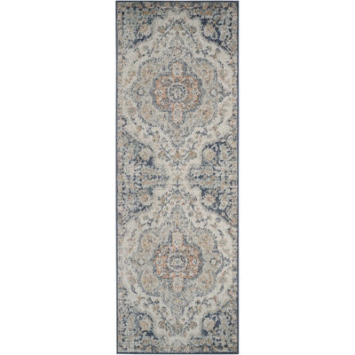 Livabliss Julia Vintage Traditional Oriental Boho Dark Blue Runner Rug ...