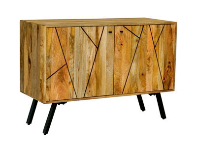 Buttercup Farm Amar 2 Door Sideboard - Iron Base - Mango Wood/iron ...
