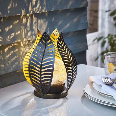 Solar Powered Tulip Globe Light - Outdoor Garden Decoration With Metal ...