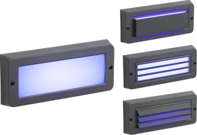 Luminosa Lighting Luminosa Blue Led Surface Mount Brick Light - Grey ...