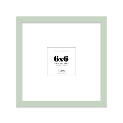 "6X6"" Mint Green Picture Frame - 6X6"" Square Frame With 3X3"" Mount ...