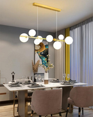 Pendant Lights Led Lamp Decor 8 Glass Ball Gold Pendant Lamp by B&Q ...