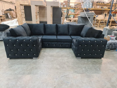 Stunning Milton U Shape Sofa Bed Sofas by B&Q | ufurnish.com