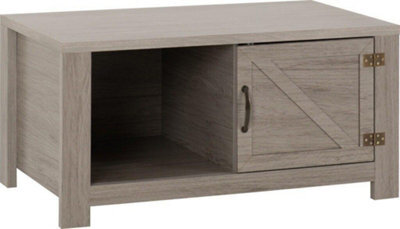 Seconique Zurich Coffee Table With 1 Door In Grey Wood Effect Finish by ...