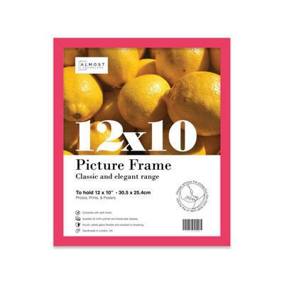 12X10 Bright Pink Picture Frame (30.5 X 25.4Cm) Poster, Photo, Artwork ...