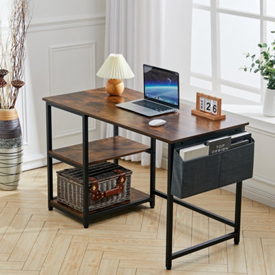 Living And Home Modern Wooden Metal Frame Office Computer Desk With ...
