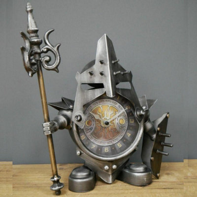 Rustic Warrior Clock In The Shape Of A Soldier by B&Q | ufurnish.com